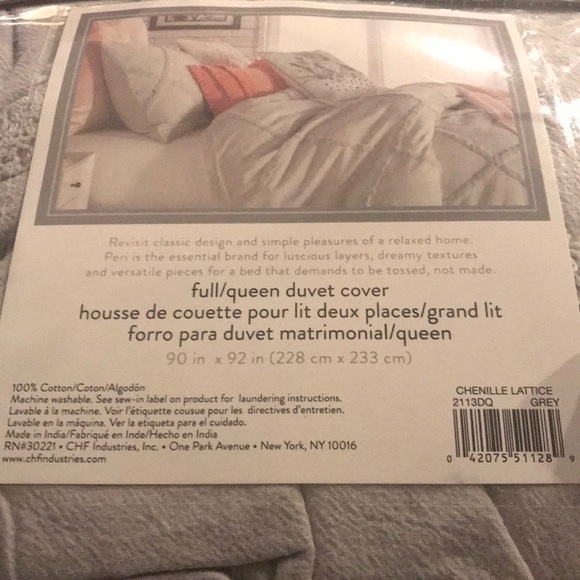 Peri Home | Bedding | Peri Nip Chenille Lattice Duvet Cover | Poshmark